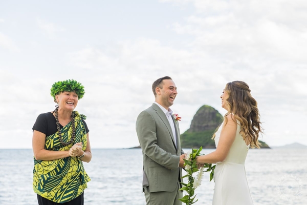 Amelia & Andrew's Peaceful Oahu Beach Wedding